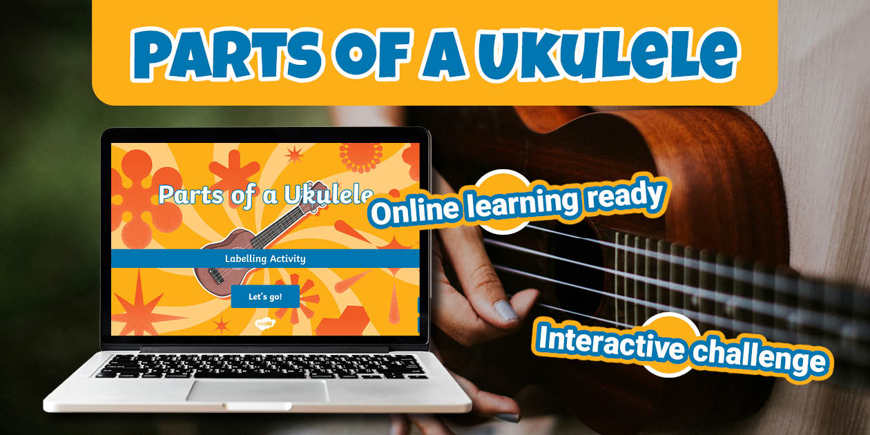 Intermediate Phase Life Skills - Parts of a Ukulele - Interactive Labelling