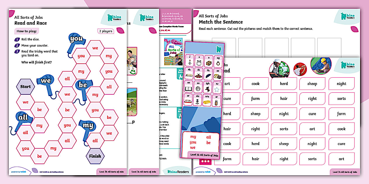 3b All Sorts of Jobs: Resource Pack - Twinkl Rhino Readers