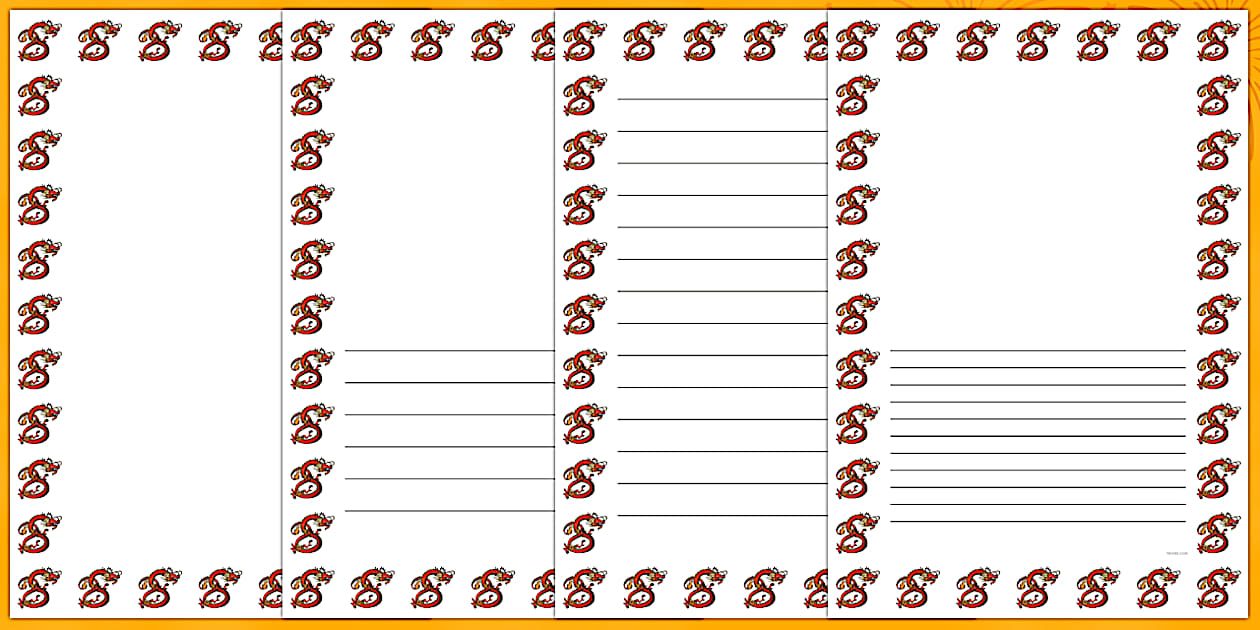 Editable Chinese New Year Page Borders (teacher made)