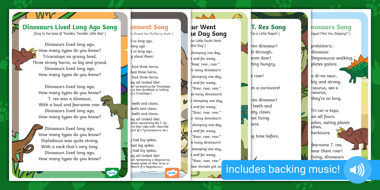 Dinosaur Nursery Rhyme Pack | EYFS | Twinkl