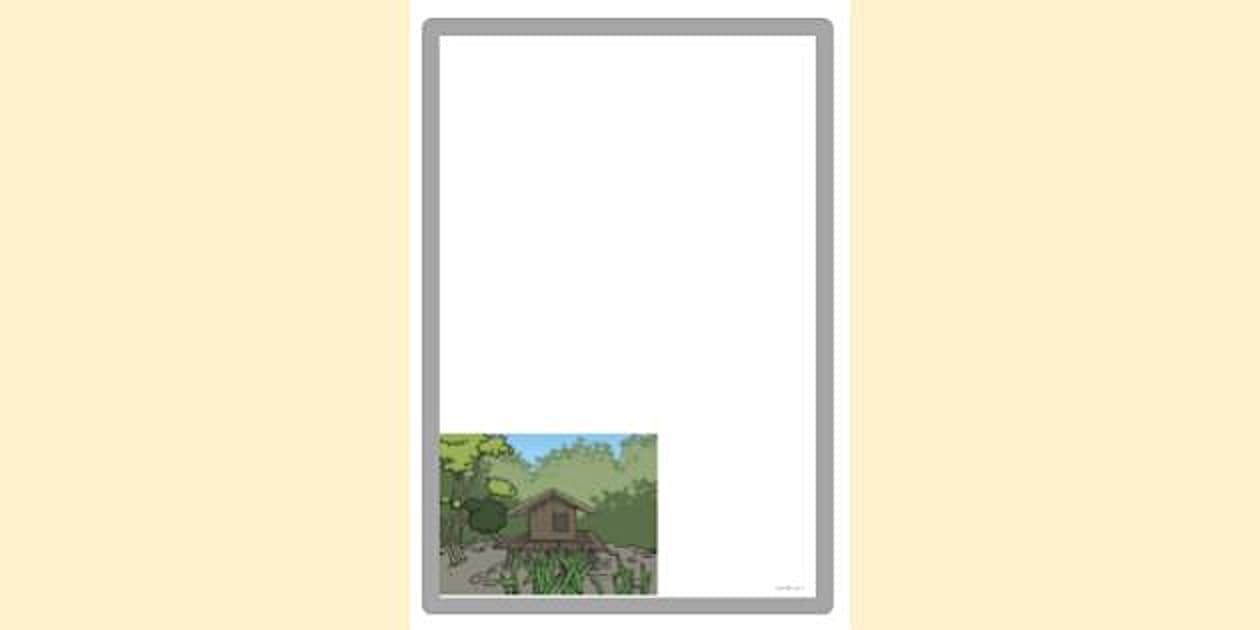 Panda Zoo Enclosure Border | Page Borders | Twinkl