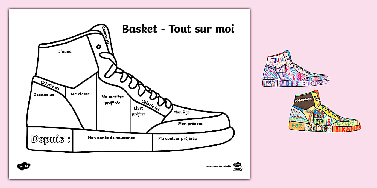 Tout sur moi - basket (teacher made) - Twinkl