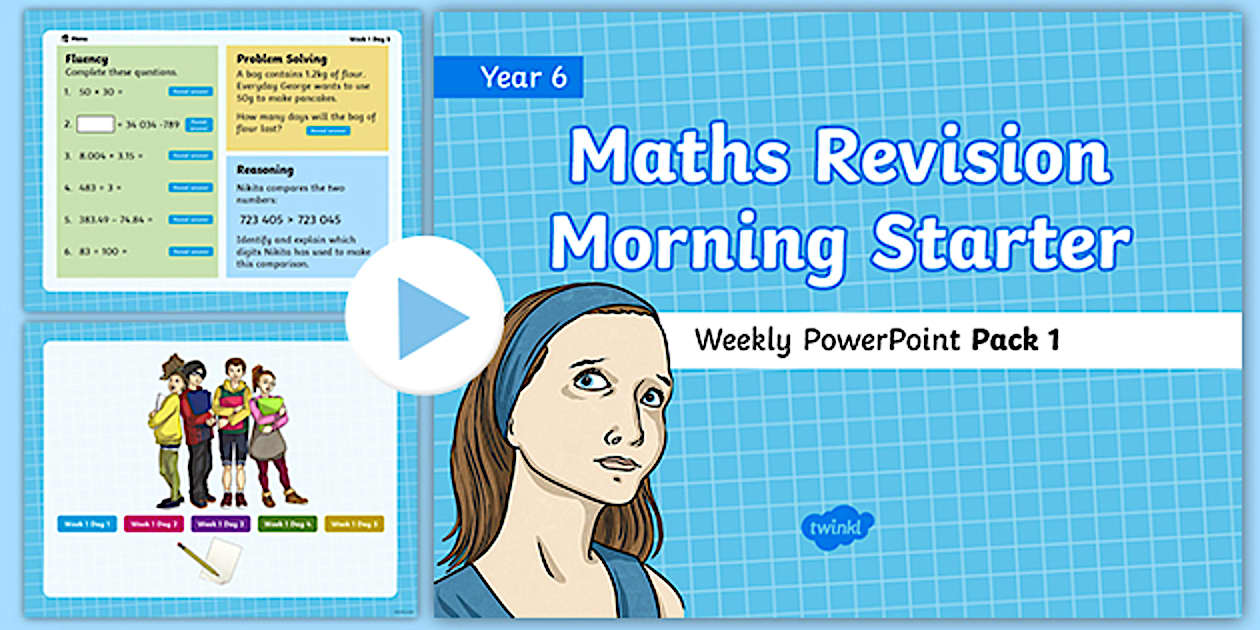 SATs Survival: Year 6 Maths Revision Morning Starter Weekly PowerPoint ...