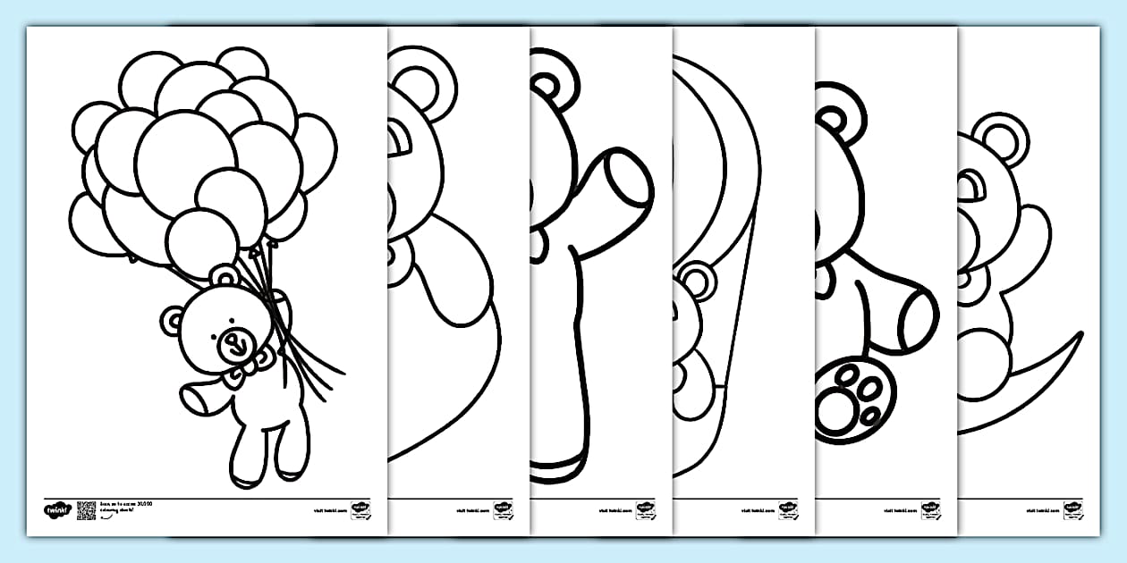 FREE! - Teddy Colouring Pages | My First Colouring Pack