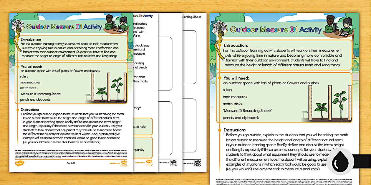 Outdoor Measuring Activities - Fun Math in Nature - Twinkl