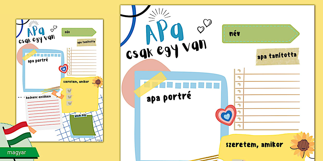 Apák Napi Feladat - Nyomtatható Ajándéköltet Gyerekeknek