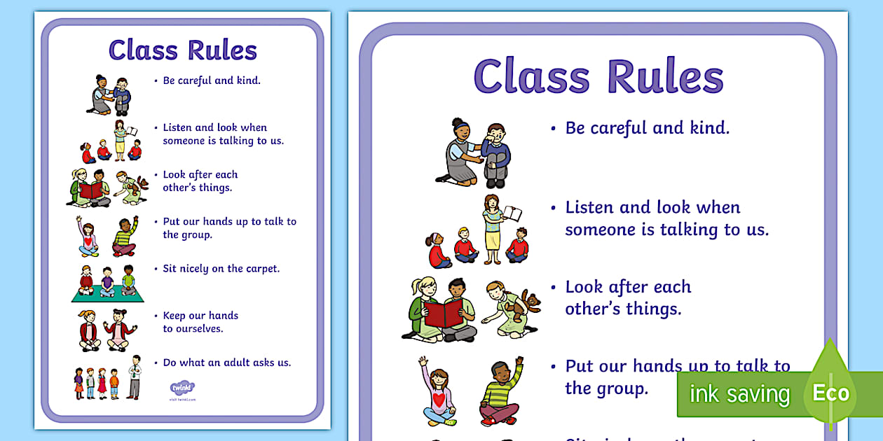 Foundation Phase Class Rules Display Poster - Twinkl