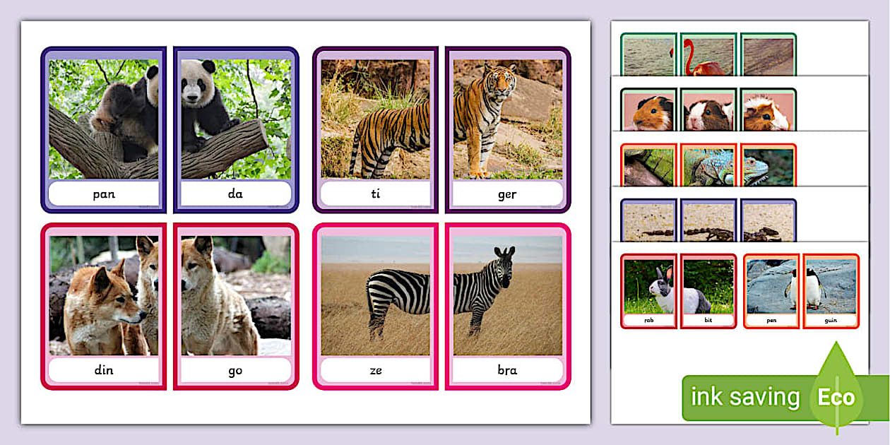 Syllable Animal Puzzles | F-2 English | Twinkl - Twinkl