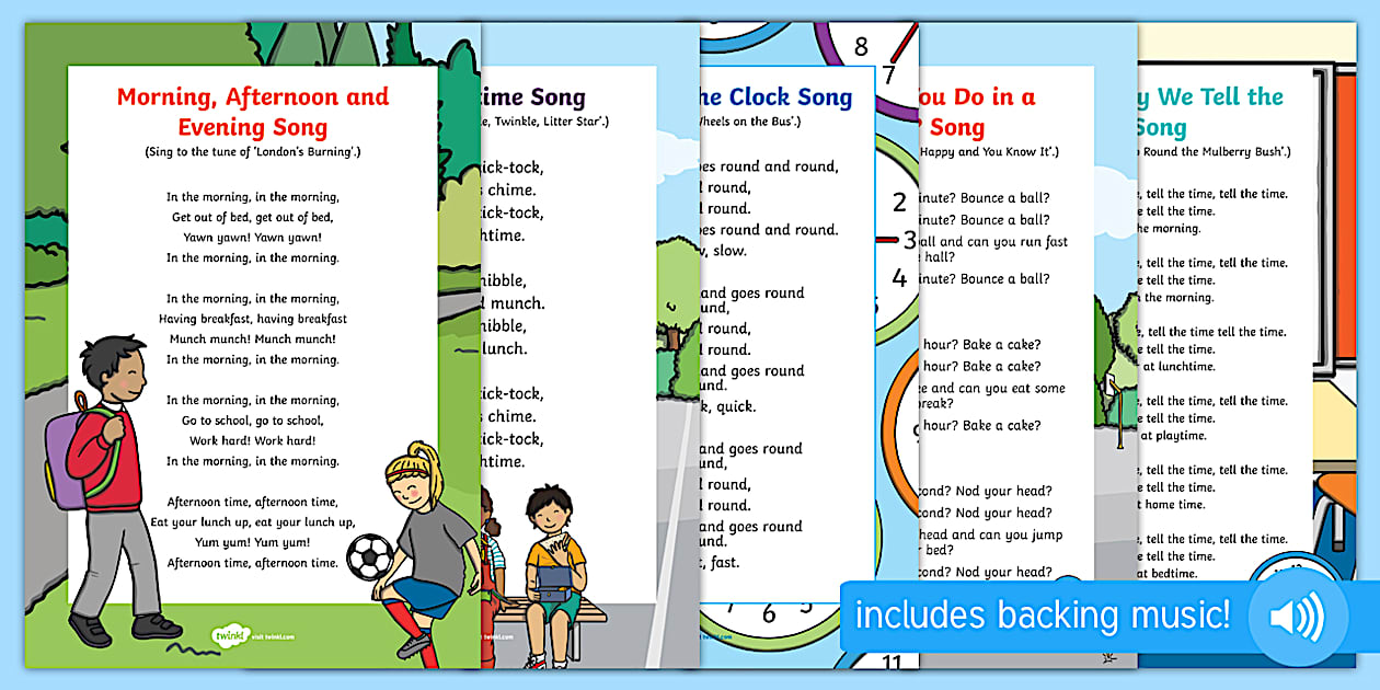 Time Songs and Rhymes Resource Pack (teacher made) - Twinkl