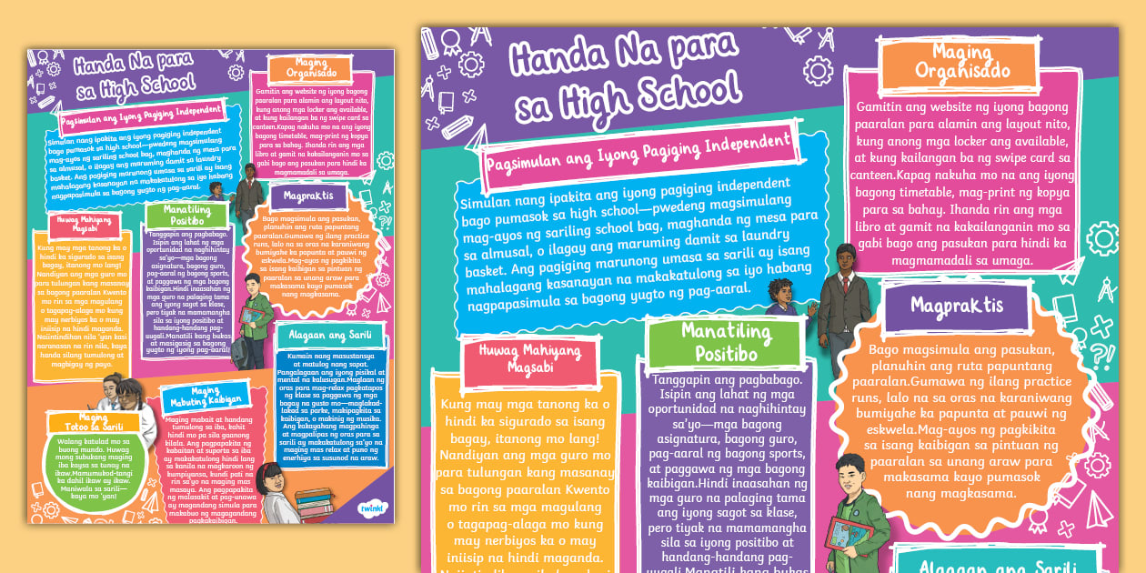 * NEW * Paghahanda para sa Paglipat sa High School - Twinkl