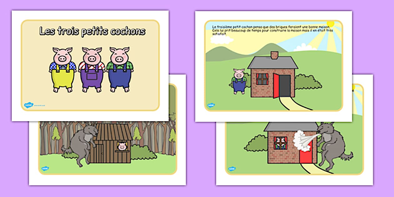 Les trois petits cochons (teacher made) - Twinkl