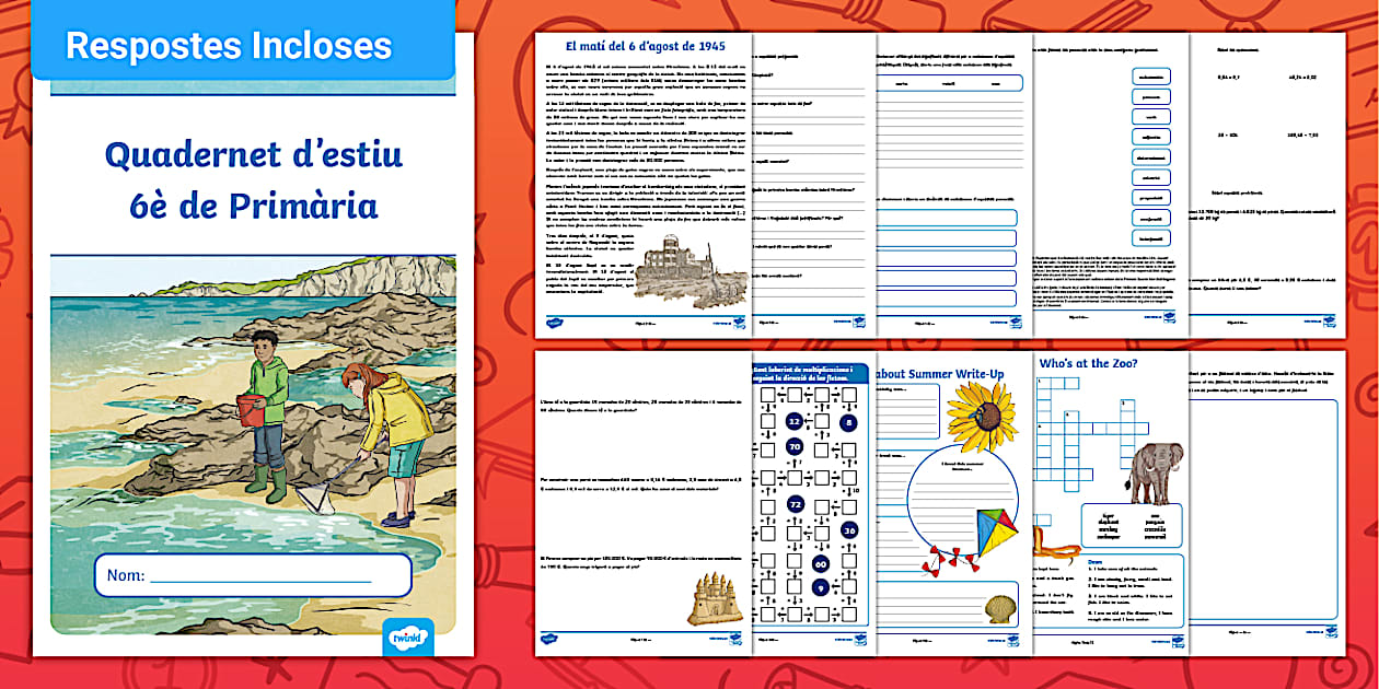 Quadernet d'estiu: 6è de Primària - Català - Twinkl
