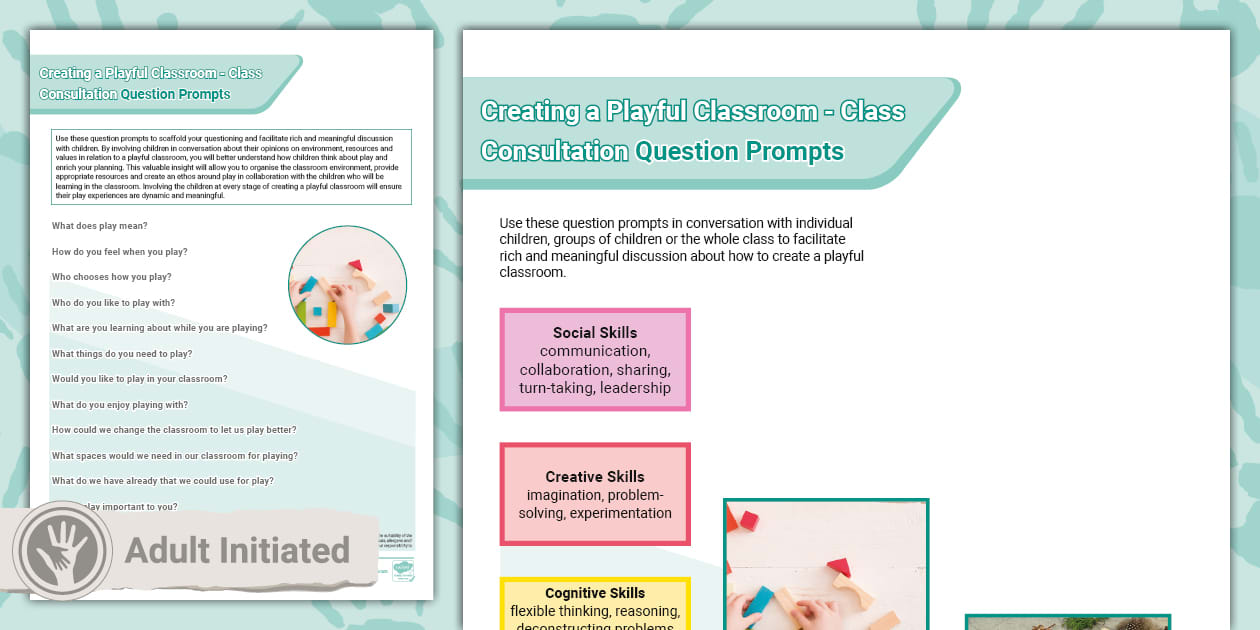 Playful Classroom - Class Consultation Question Prompts