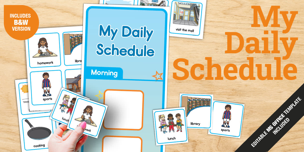 Editable Home Visual Schedule for Caregivers