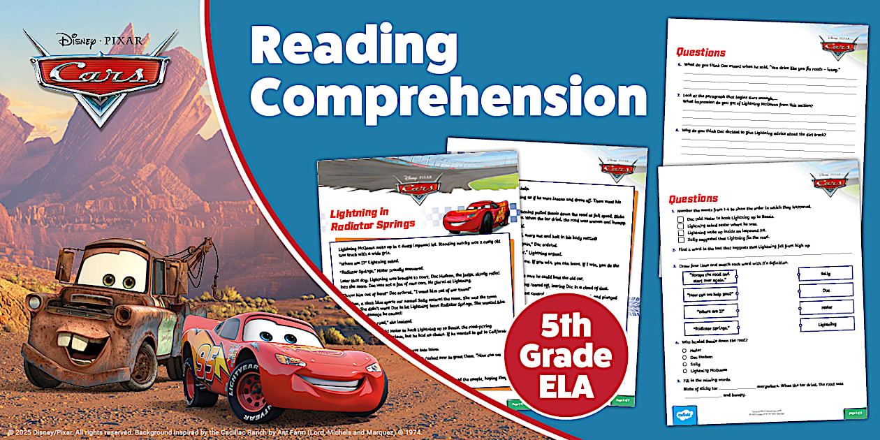 Cars: Fifth Grade Reading Comprehension Worksheet