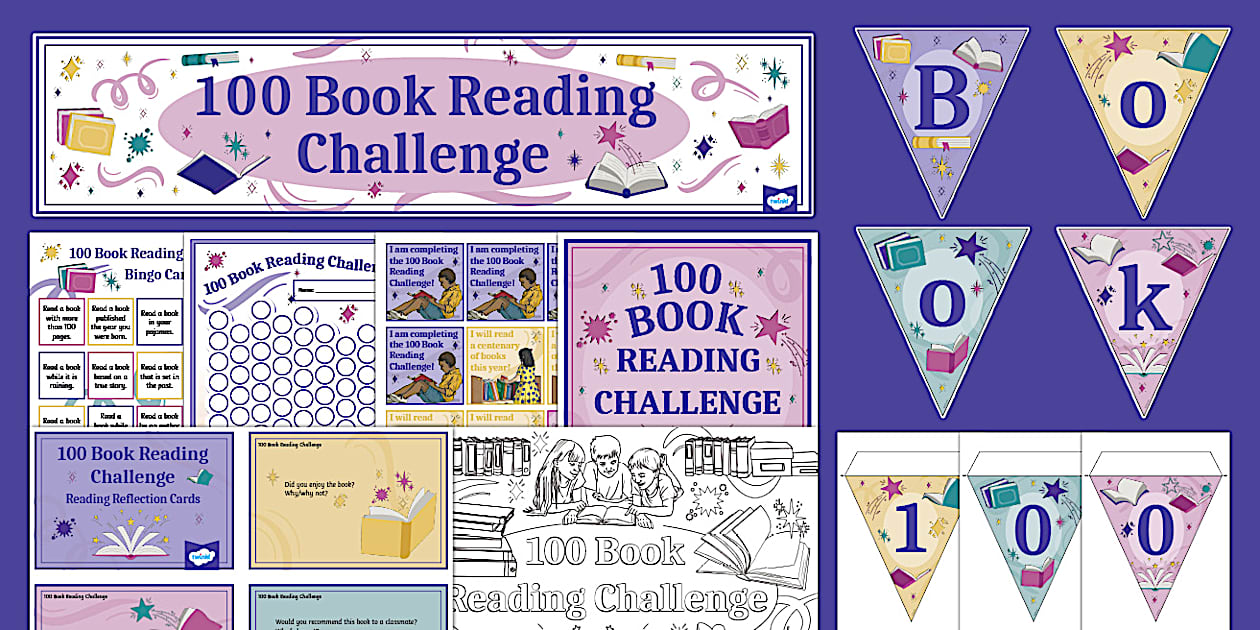 100 Book Reading Challenge Classroom Pack (Teacher-Made)