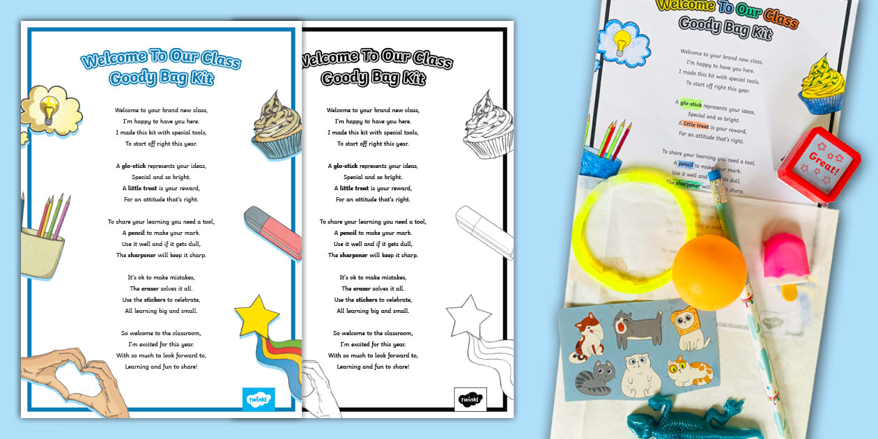 Editable Welcome To Our Class Goody Bag Kit (Teacher-Made)
