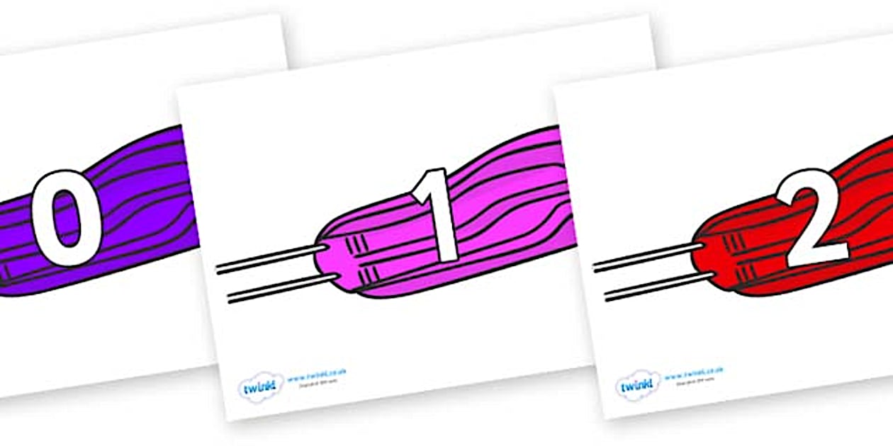 Numbers 0-100 on Sledges (teacher made) - Twinkl