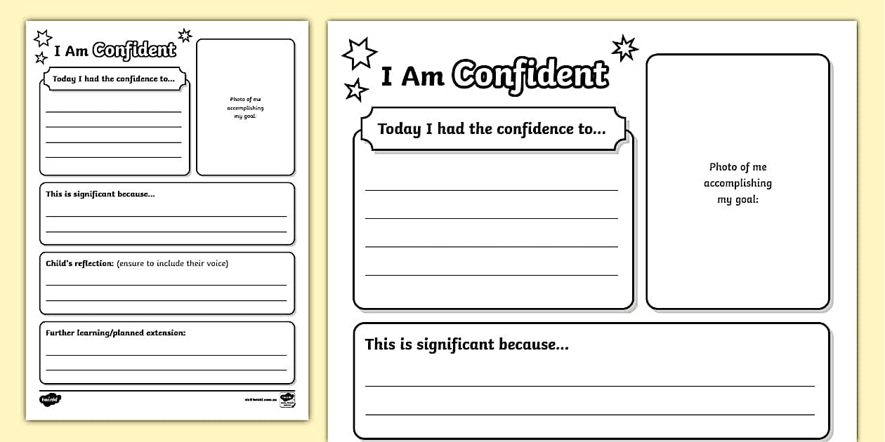 Confidence Learning Journey Template (teacher made) - Twinkl