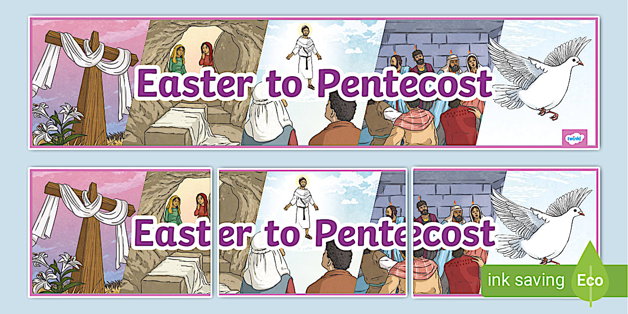 Easter to Pentecost Display Banner (teacher made) - Twinkl
