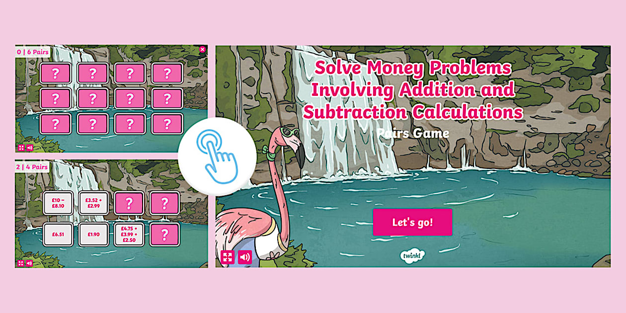 👉 Addition and Subtraction Money Problems KS2 Maths Pairs Game