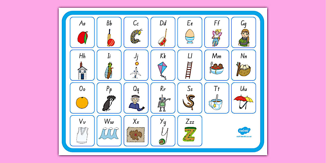 Upper and Lowercase Alphabet Desk Mat