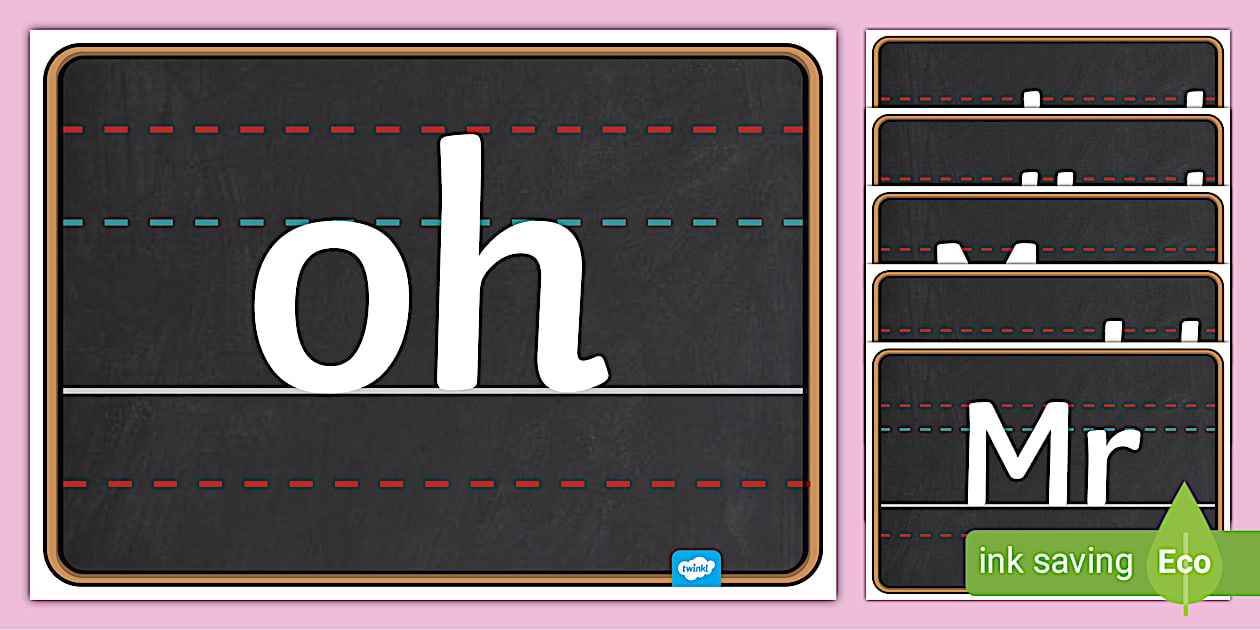 Phase 5 Tricky Words on Chalkboard Display Posters - Twinkl