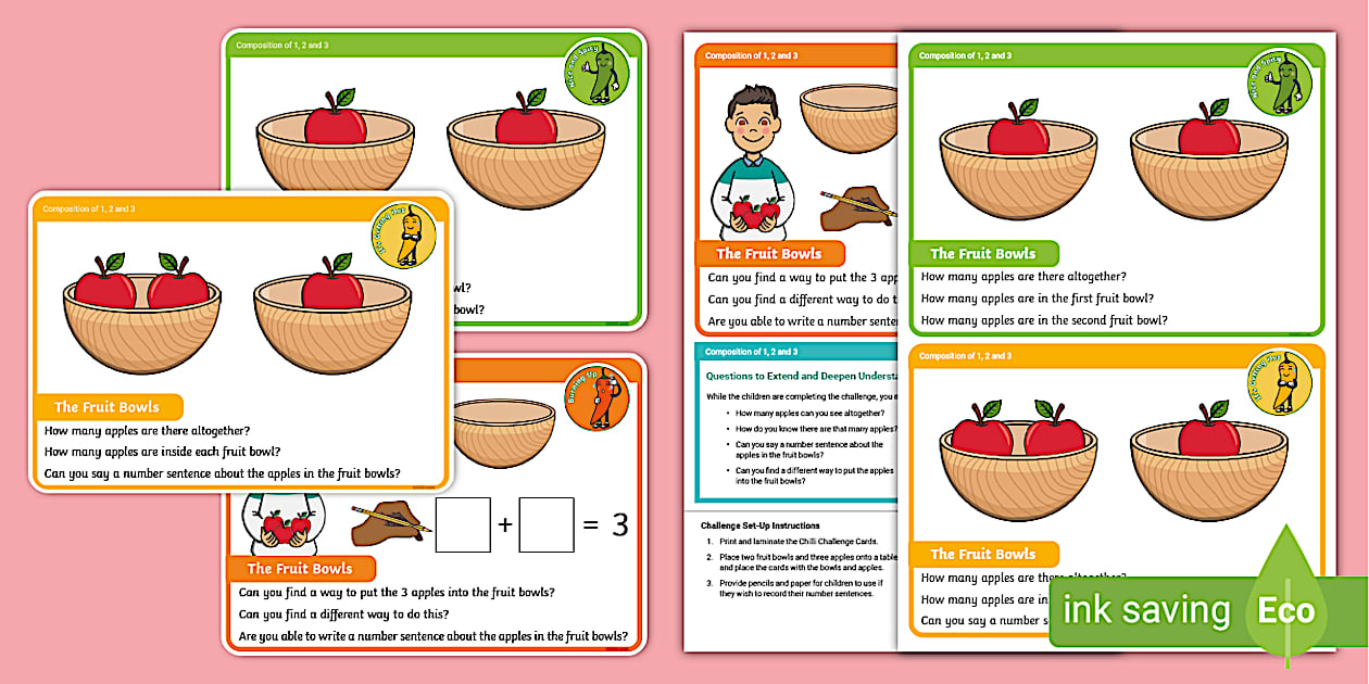 👉 Composition of 1, 2 and 3 Chilli Challenges: The Fruit Bowl