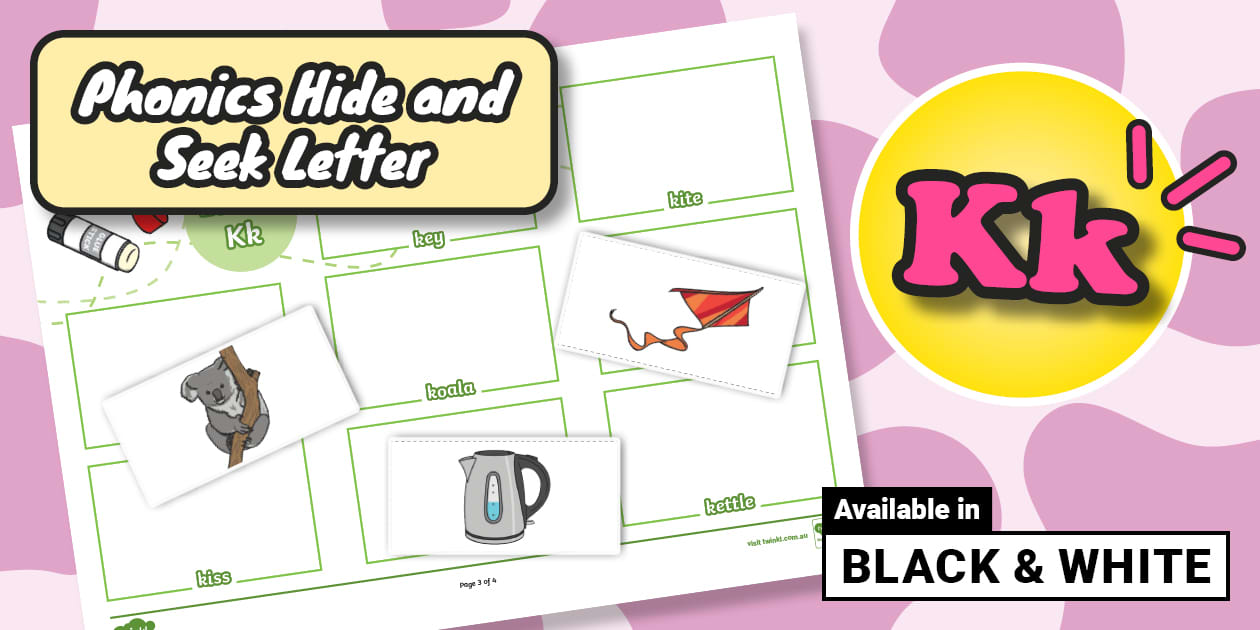 Phonics Hide and Seek - Letter Kk