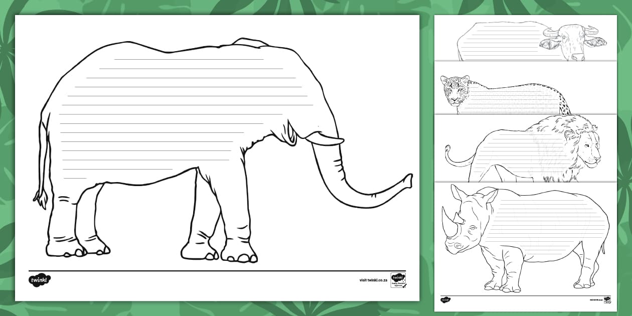 Big Five Animals Writing Templates - Twinkl