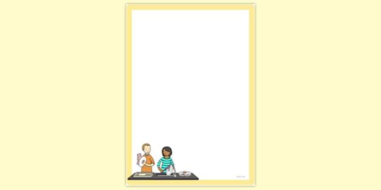 Dishes Page Border | Page Borders | Twinkl