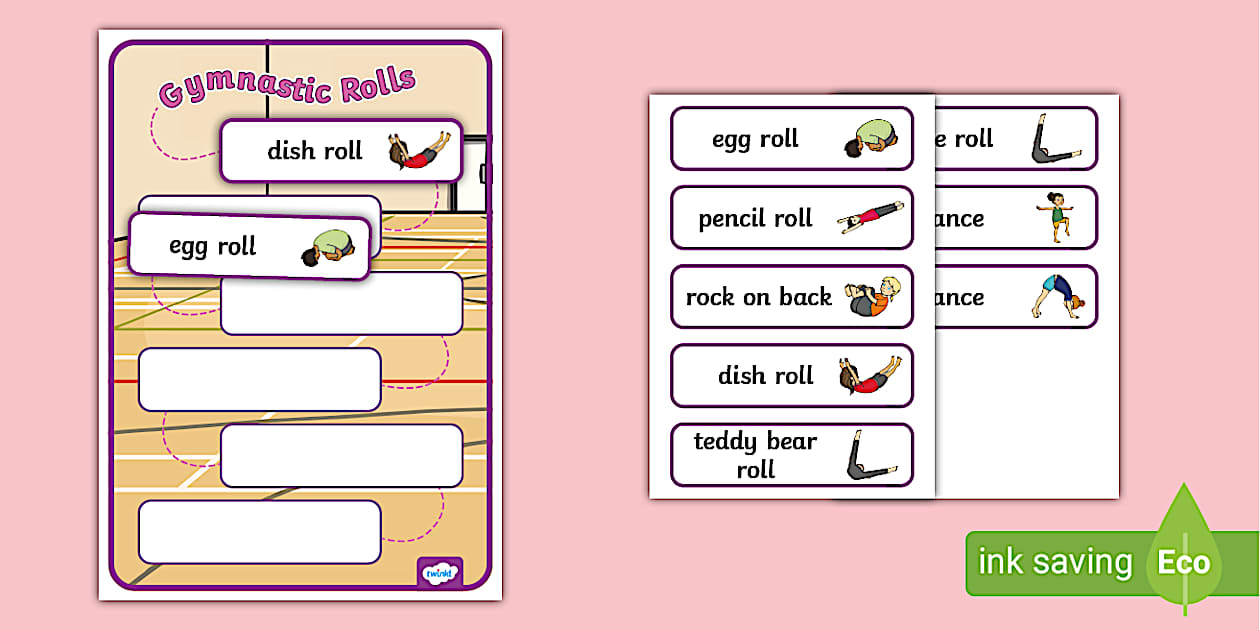 Gymnastic Rolls Sequencing Board (Teacher-Made) - Twinkl