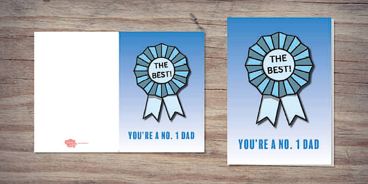 No 1 Dad Printable Father's Day Card | Twinkl Party - Twinkl