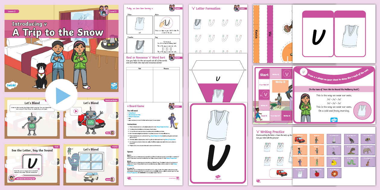 Twinkl Phonics 'v' Lesson Pack - Level 3 Week 1 Lesson 2