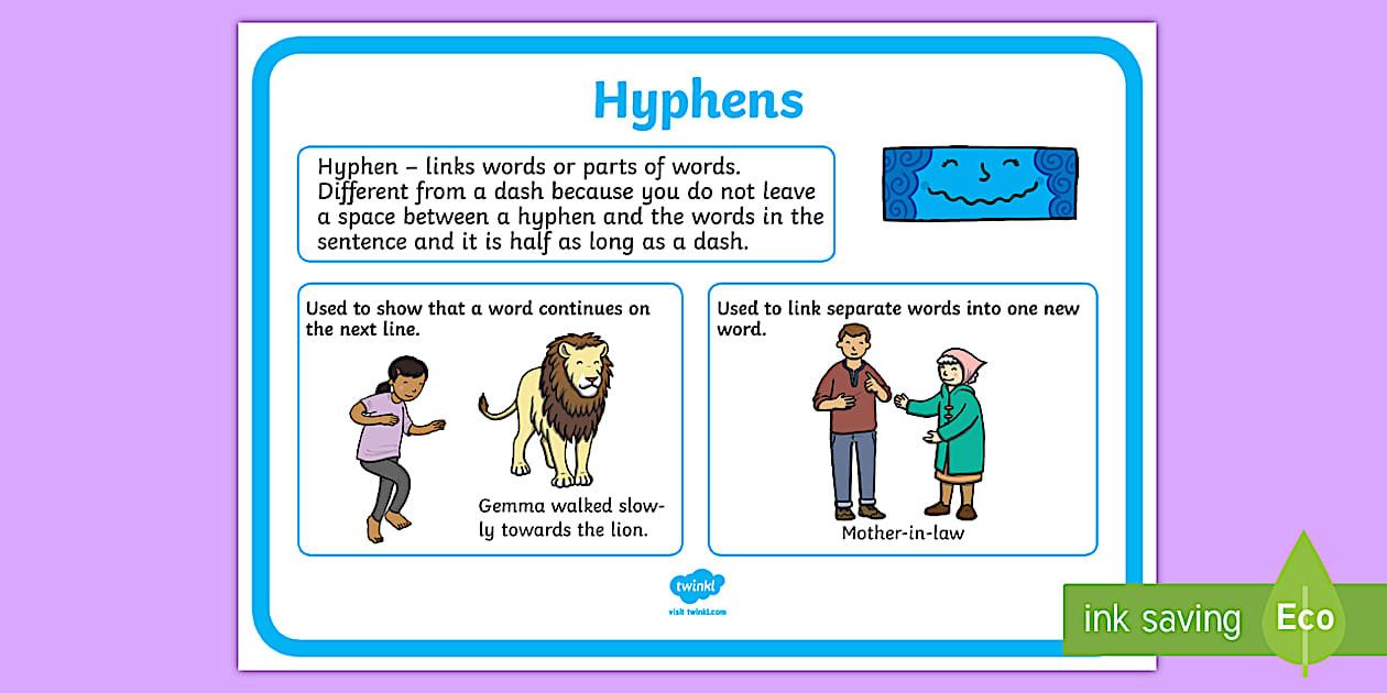 Editable Hyphens Punctuation Poster (professor feito)