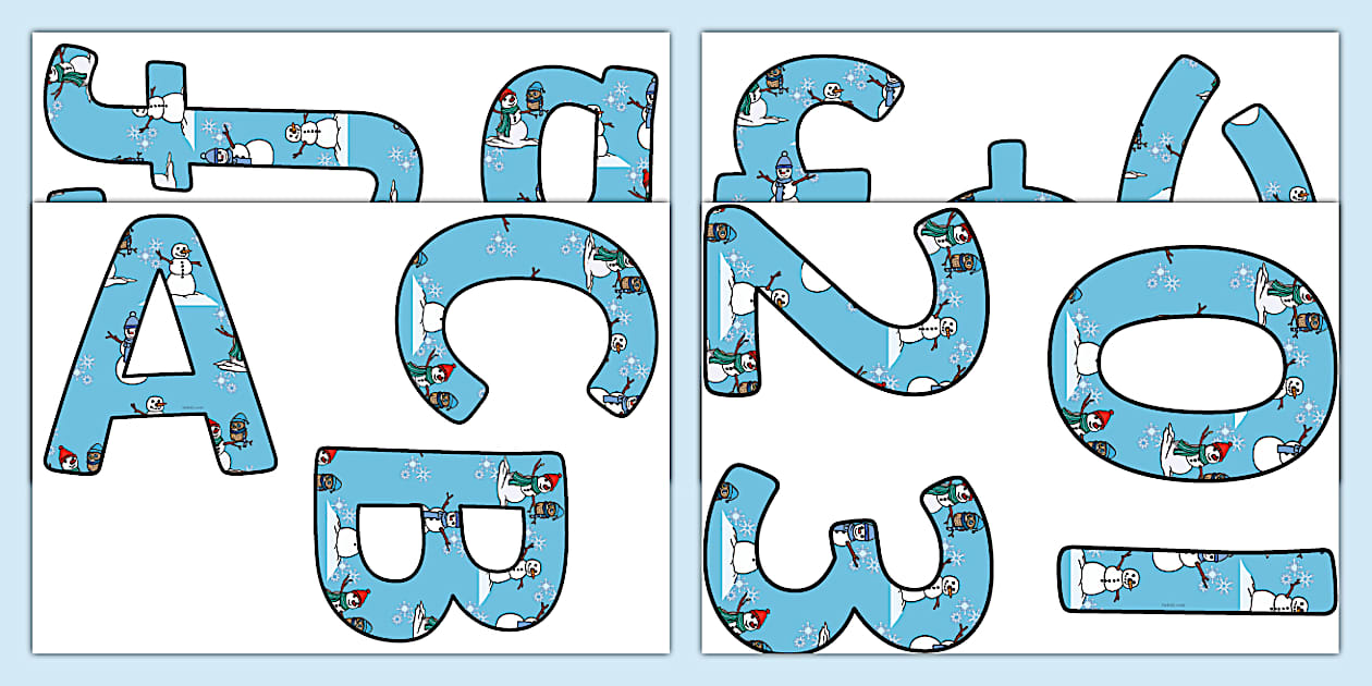 Snowman Display Lettering (Teacher-Made) - Twinkl