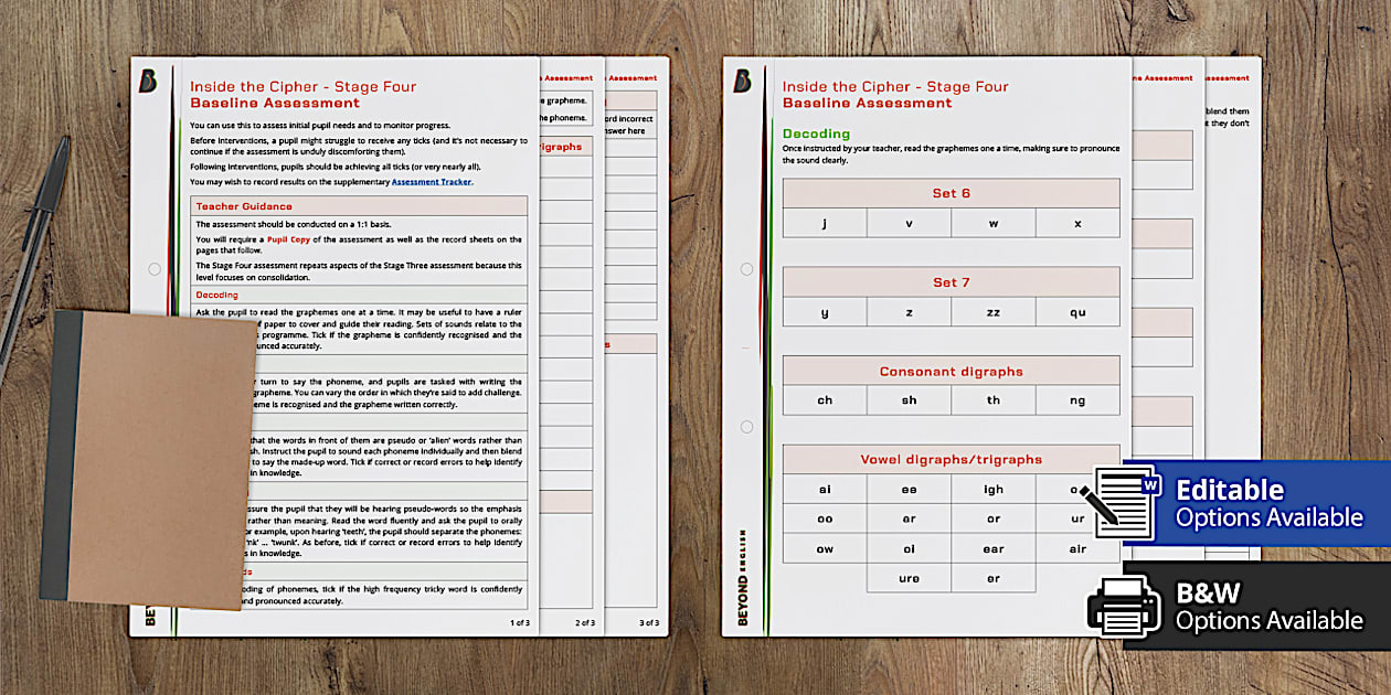 ITC Phonics Stage Four - Assessment (teacher made) - Twinkl