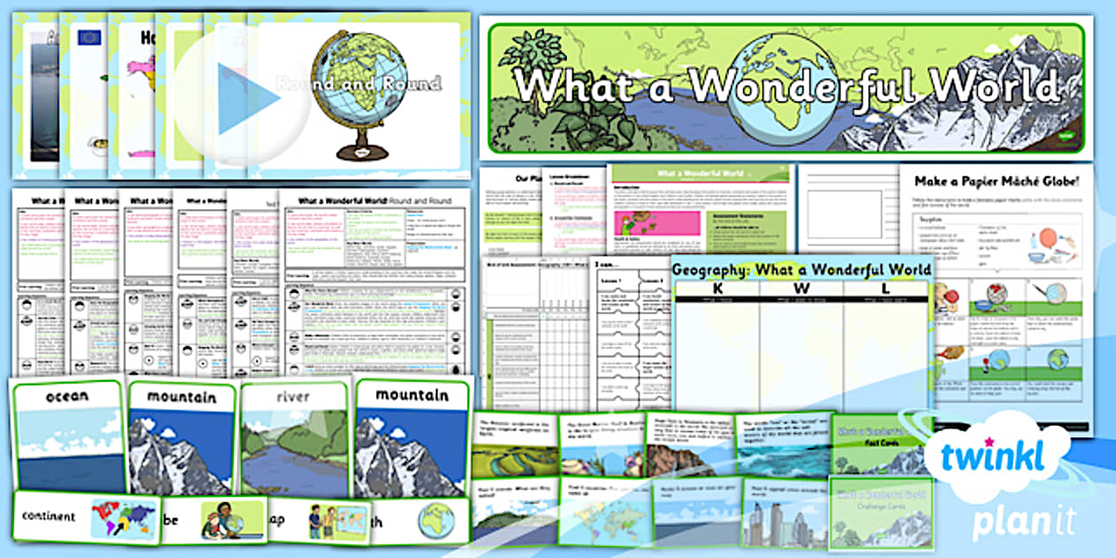 Geography: What a Wonderful World KS1 Unit Pack - Twinkl