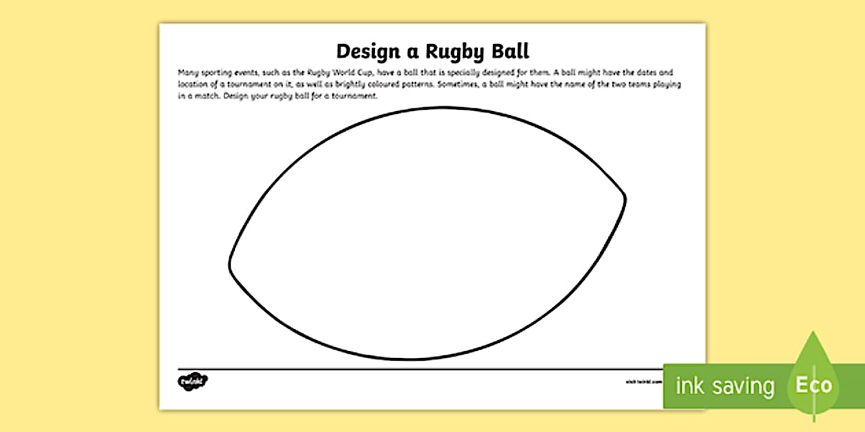 Design a Rugby Ball Activity - Twinkl