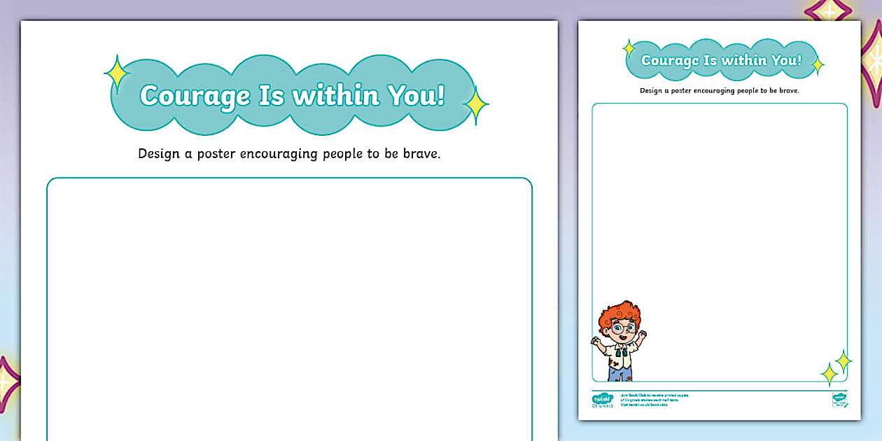 Courage Is within You! Design a Poster Activity - Twinkl