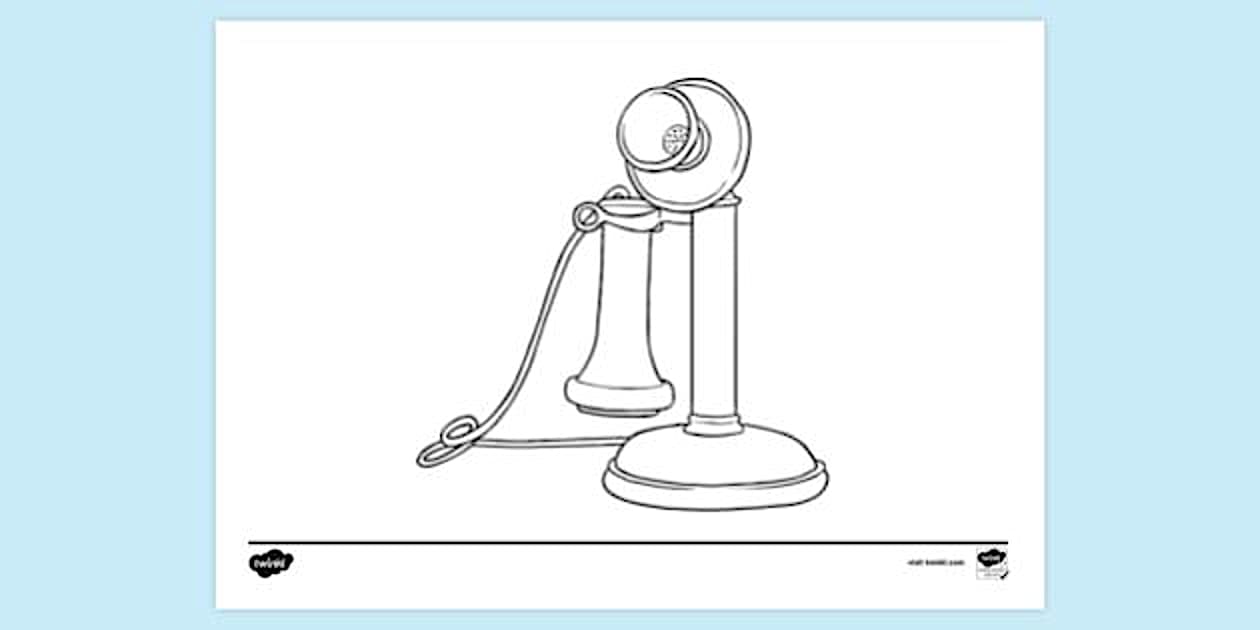 Old Phone Colouring Sheet | Colouring Sheets (teacher made)