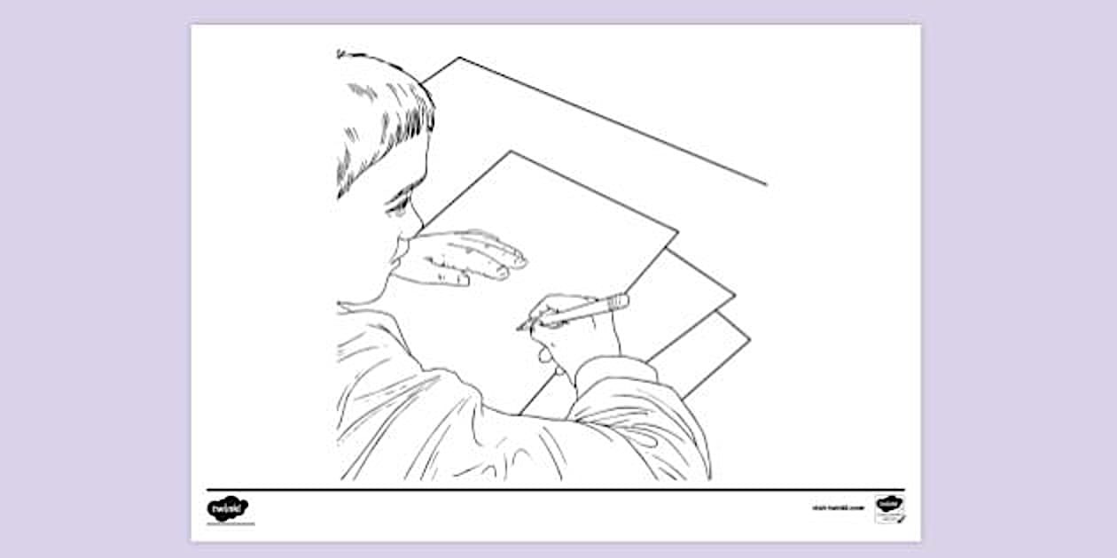 Write Colouring Sheet (teacher made) - Twinkl