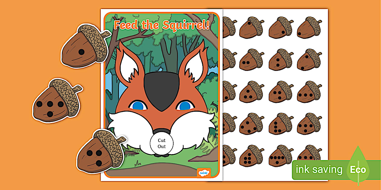Feed the Squirrel Subitising Activity | Twinkl - Twinkl
