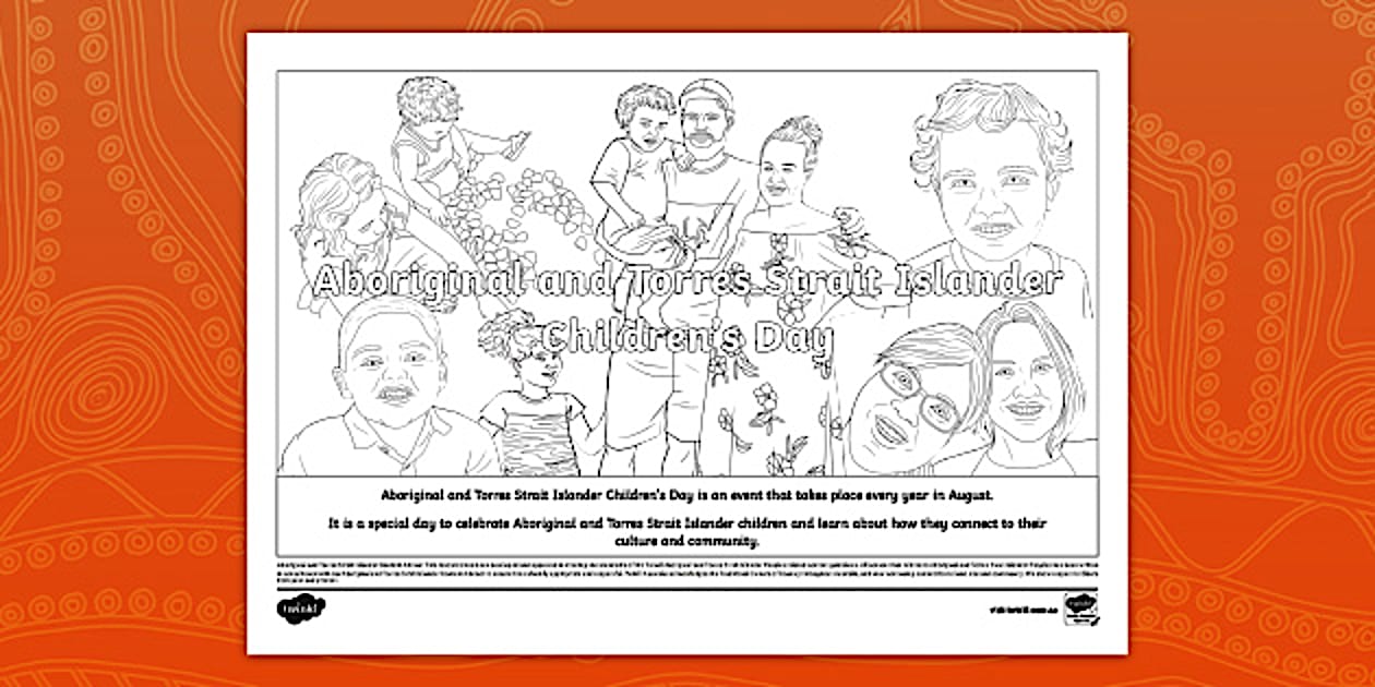 Aboriginal & Torres Strait Islander Children's Day Colouring