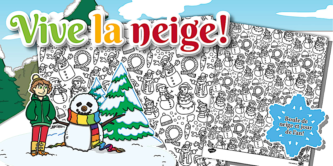 Activité pour crayonner : Les bonhommes de neige festifs