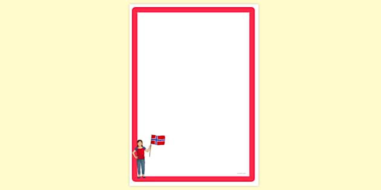 Simple Blank Norwegian Page Border | Page Borders | Twinkl