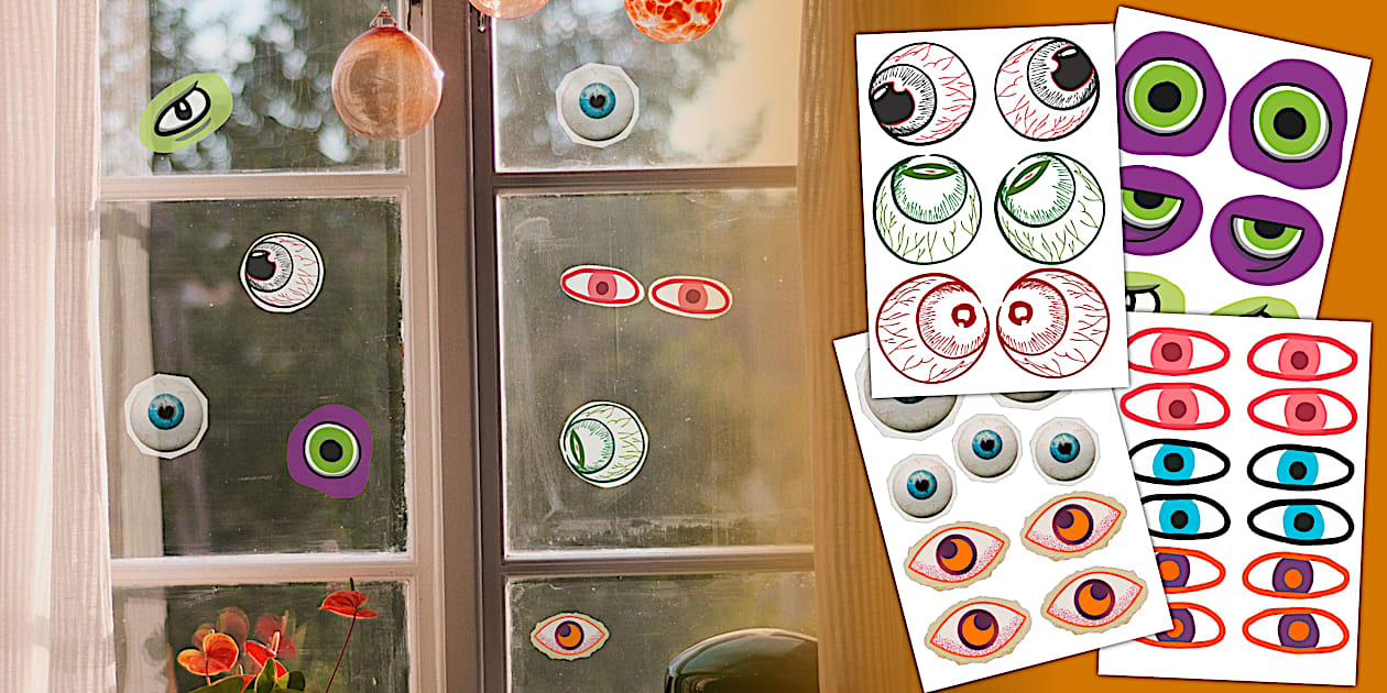 Spooky Halloween Eyes | Cut Out Decorations | Twinkl Party