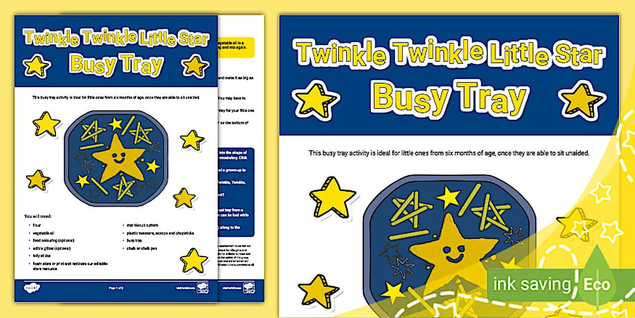FREE! - Twinkle Twinkle Little Star Busy Tray - Twinkl