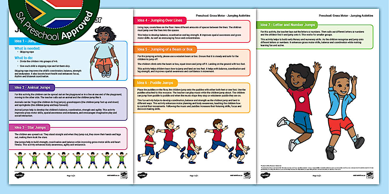 Preschool: Gross Motor- Jumping Activities (Teacher-Made)