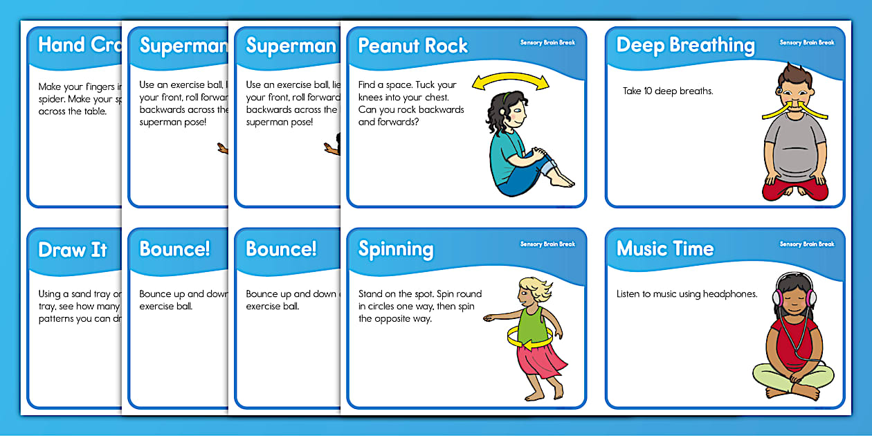 Sensory Brain Break Activity Cards for Special Education